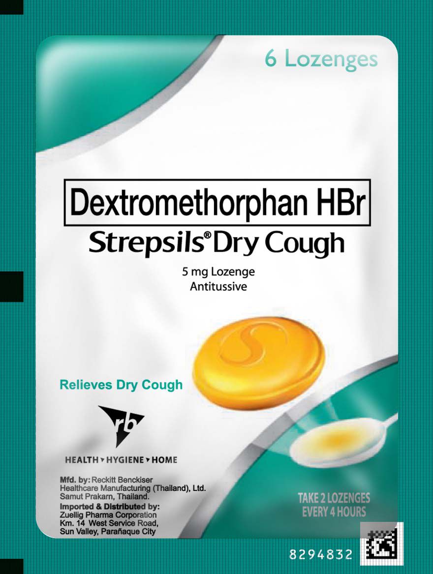 STREPSILS DRY COUGH Dextromethorphan Hydrobromide 5mg Lozenge 6's price ...
